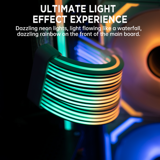 24 pin 360-degree light effect psu sleeves rgb cable extension pc ...