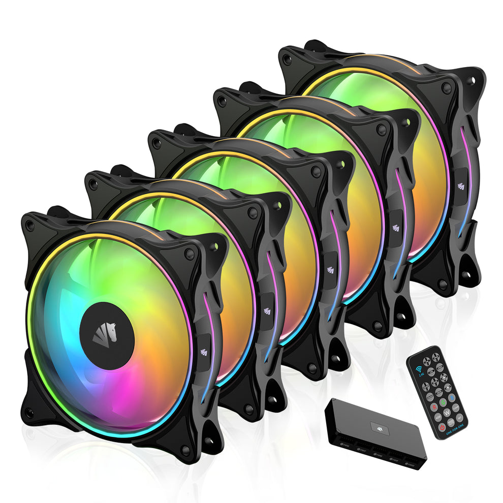 AsiaHorse FS9002 Pro 120mm PWM PC Case Fan, Adjustable Speed of 800-18 ...