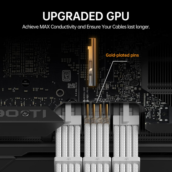 AsiaHorse Power Supply Sleeved Cable, 16 AWG PSU Extension Cable Kit o ...