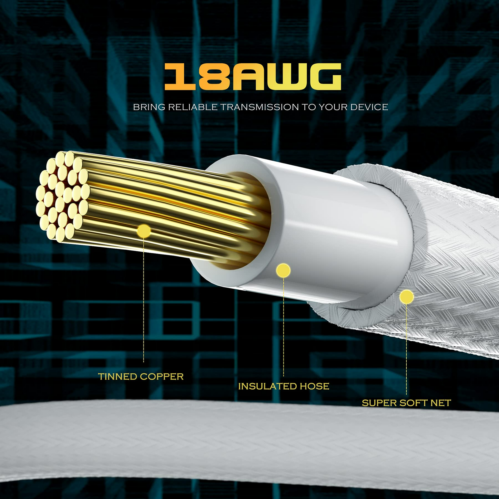 ASIAHORSE 18AWG PSU Cable Extension Sleeved Custom Power Supply Braide